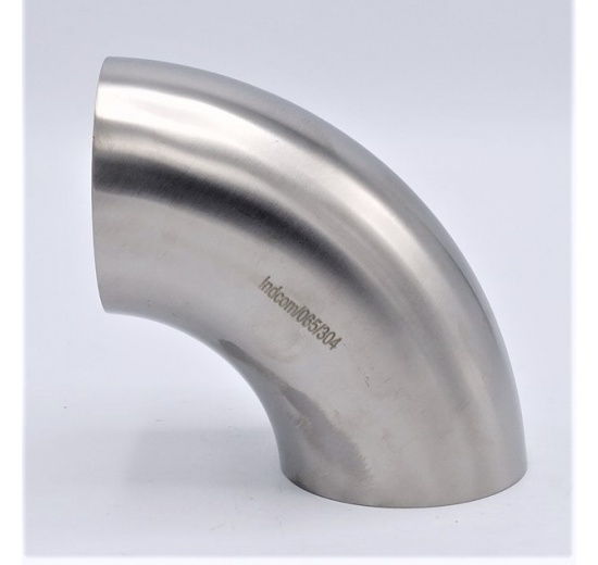 Stainless steel welded elbow 90°| DN65 (70x2mm) | IndCom.cz